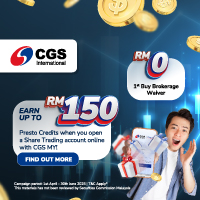 PrestoConnect - Earn Up to RM150 Presto Credits with CGS MY!
