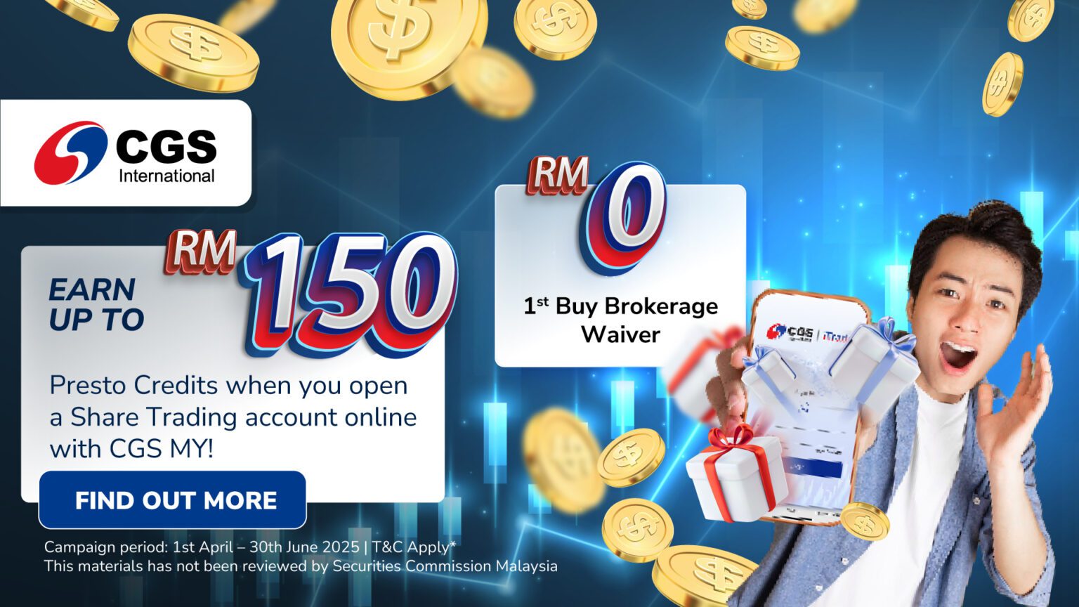 PrestoConnect - Earn Up to RM150 Presto Credits with CGS MY!